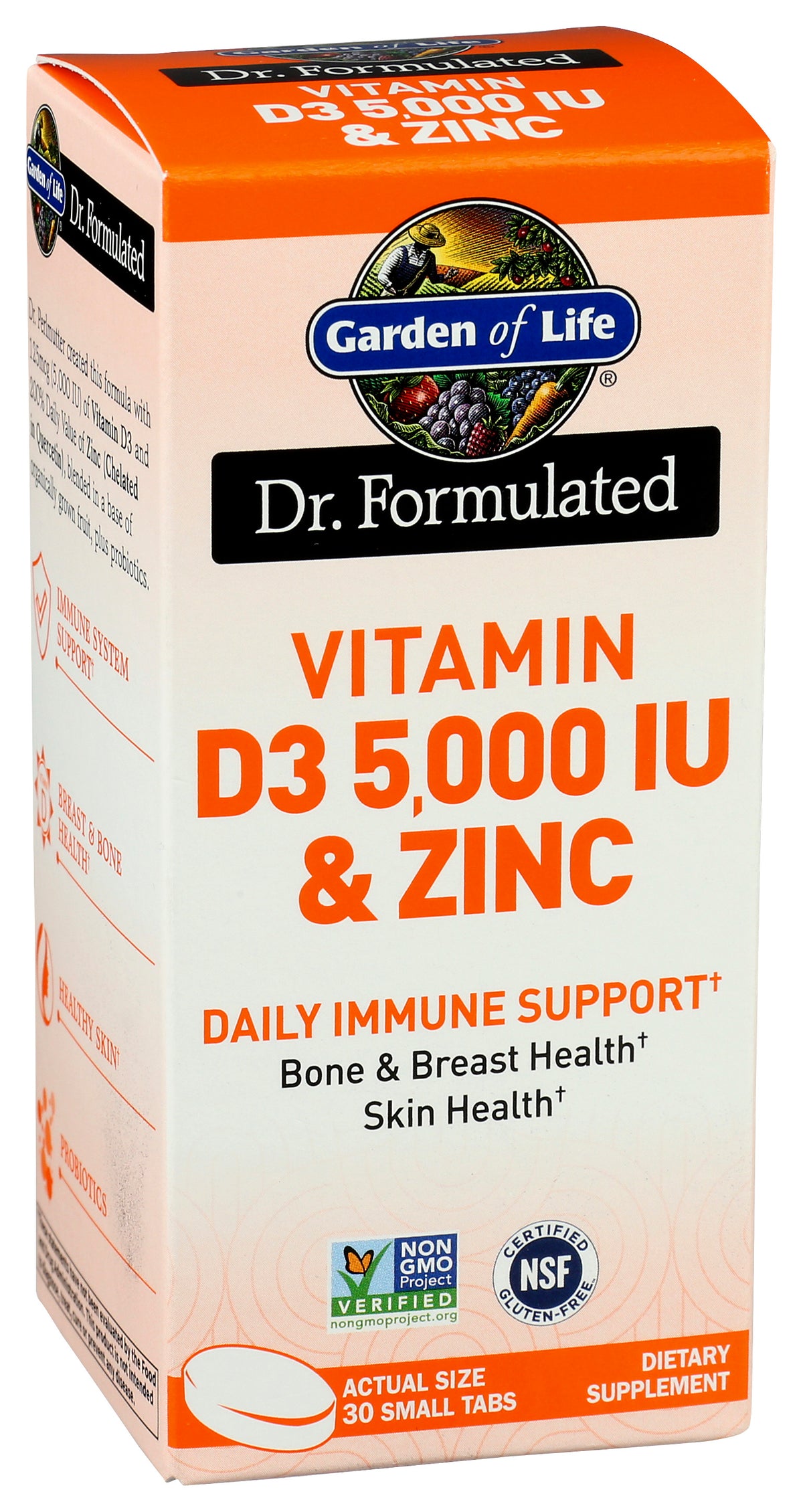Dr. Formulated Vitamin D3 5000 IU & Zinc, 30 tab — Natures Pick Market