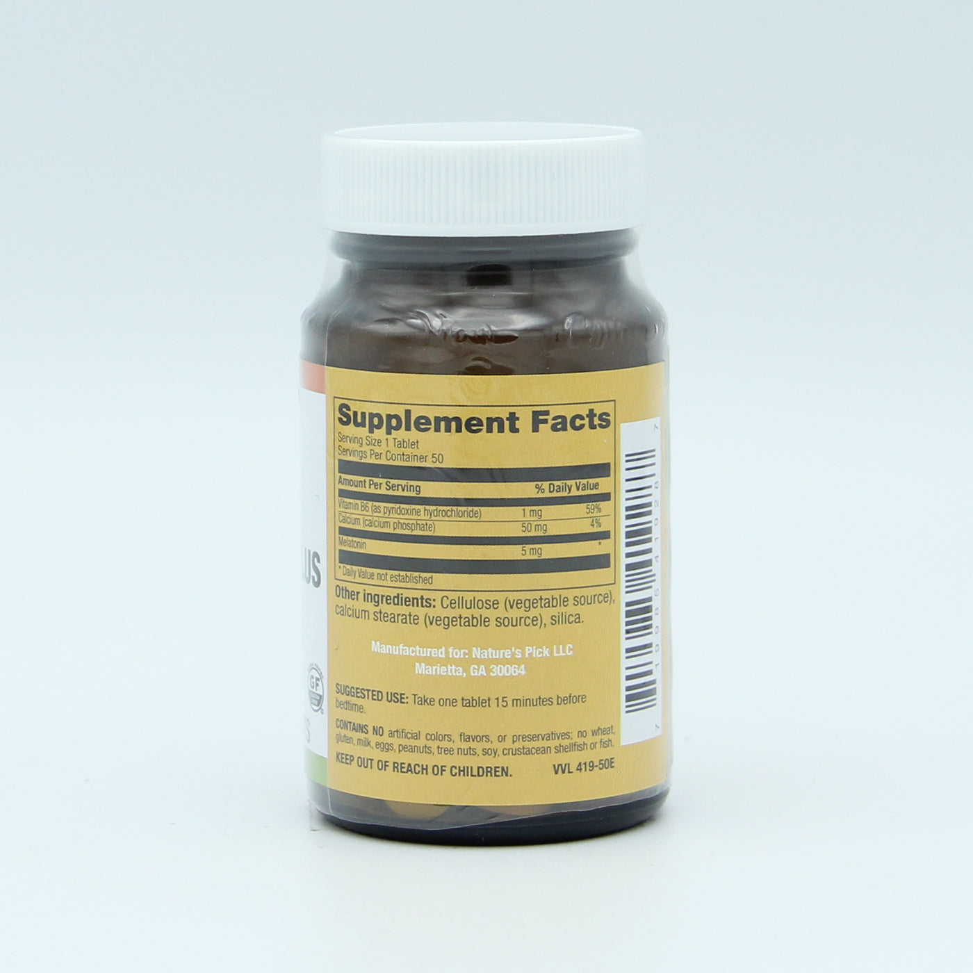 Melatonin Plus 5mg, 50 vtab — Natures Pick Market