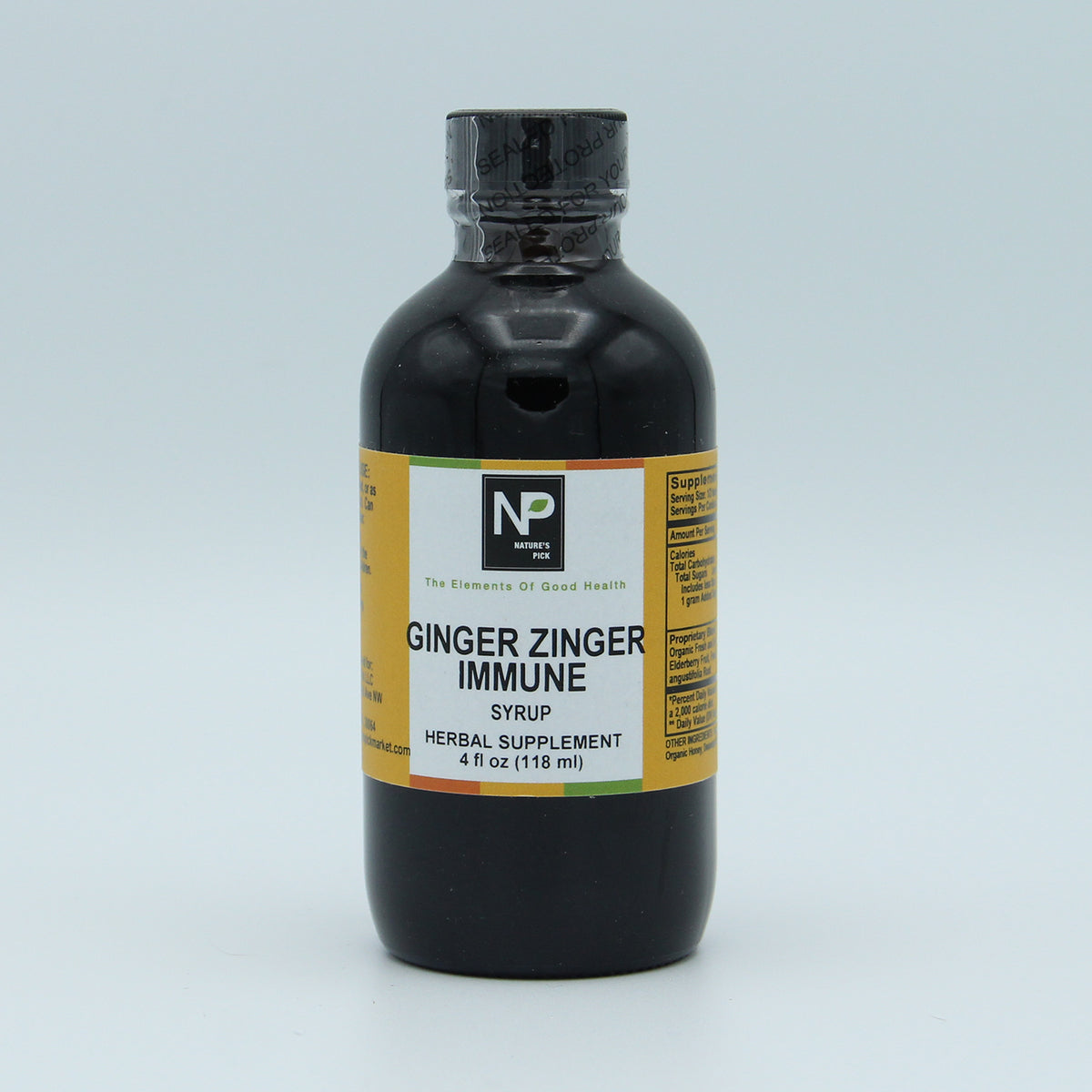 Ginger Zinger Immune Syrup, 4 fl oz — Natures Pick Market