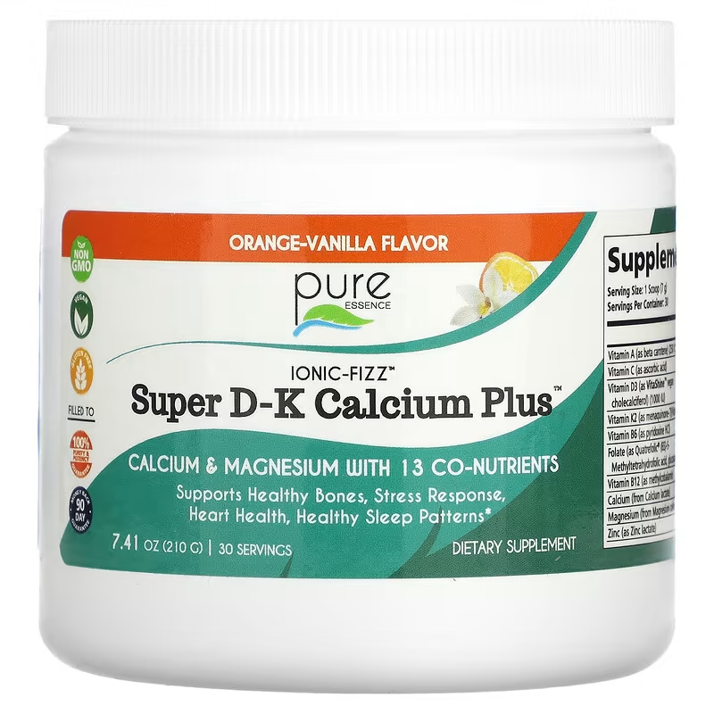 Ionic Fizz Super D-K Calcium Plus, Orange Vanilla, 210 gm — Natures ...