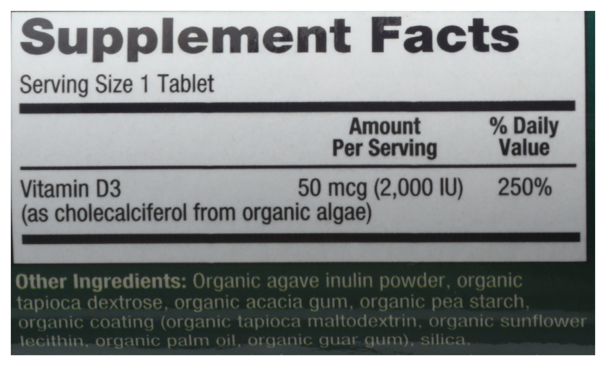 Vitamin D3 2000 IU, (50mcg), 60 tab — Natures Pick Market