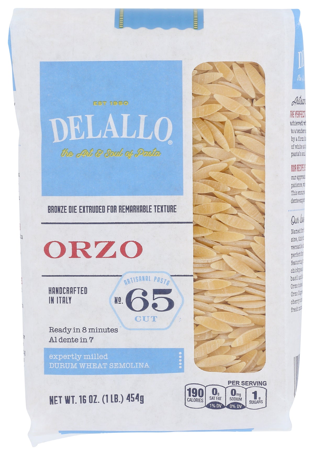 Orzo Pasta, Durum Wheat Semolina, 16 oz — Natures Pick Market