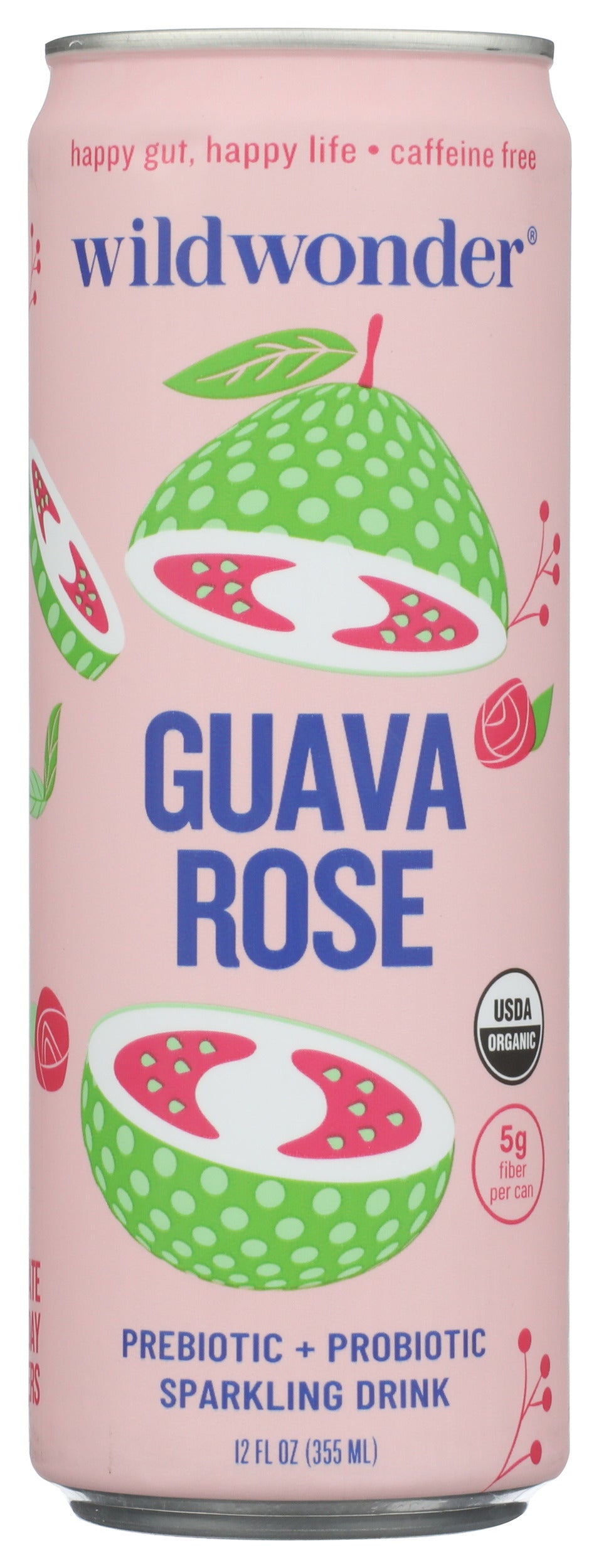 Guava Rose Probiotic Sparkling Drink, Org, 12 fl oz — Natures Pick Market