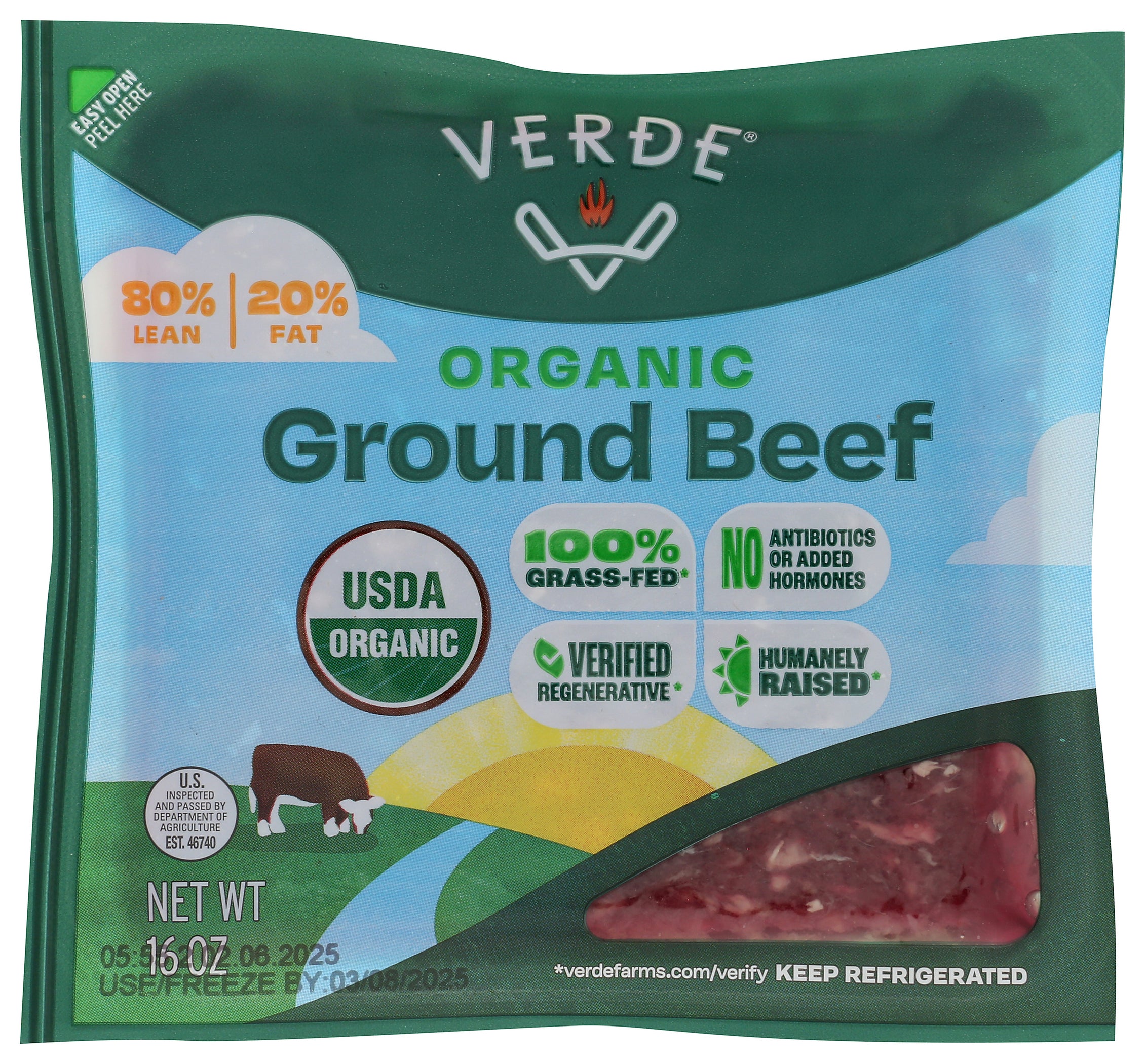 Ground Beef Grass-Fed, Org, 16 oz — Natures Pick Market
