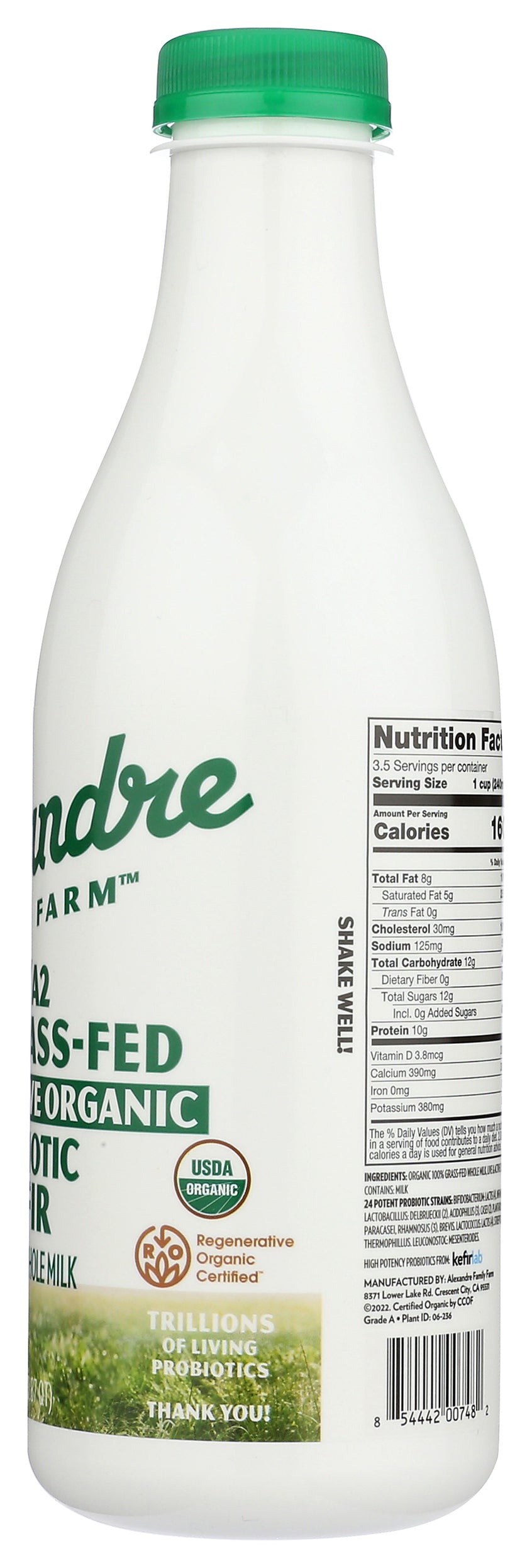 A2/A2 Whole Probiotic Kefir, Org, Grass Fed, 28 fl oz — Natures Pick Market