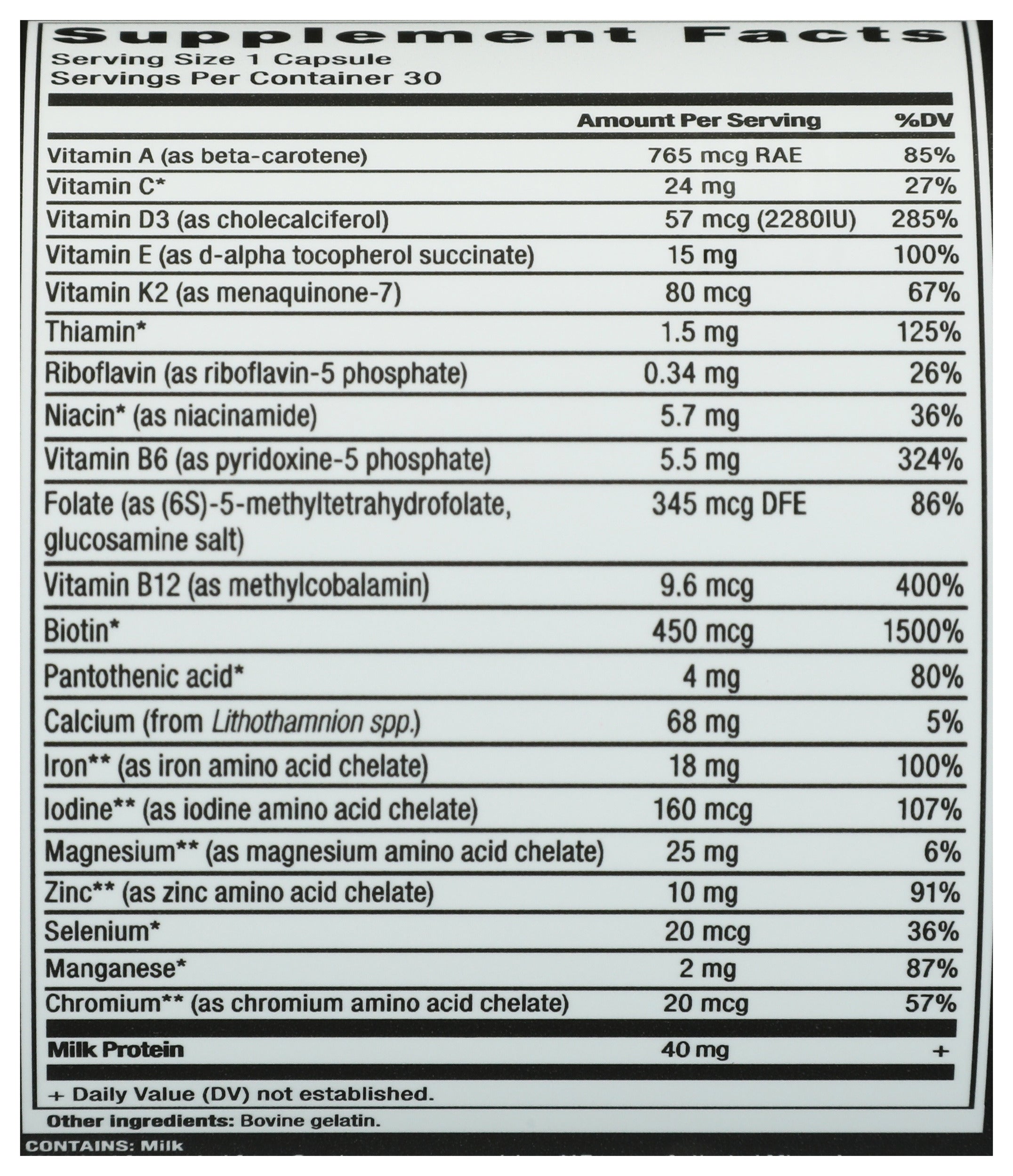 Bone Health Multivitamin, 30 cap — Natures Pick Market