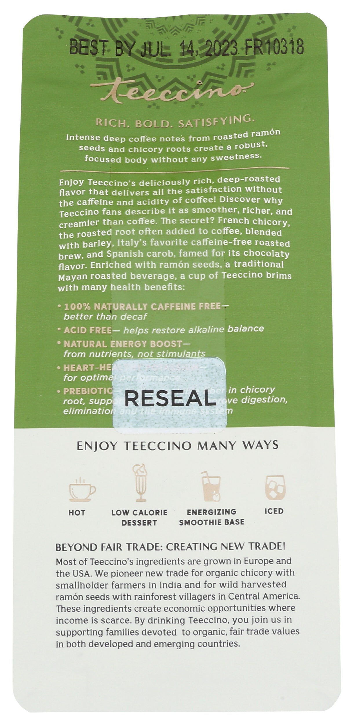 French Roast Chicory Herbal Coffee, Org, 11 oz — Natures Pick Market